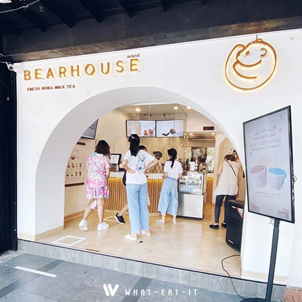 Bearhouse Fresh Boba Milk Tea รีวิวชานมบ้านหมี ไข่มุกโมจินุ่มหนึบ